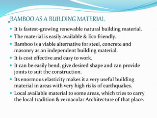 PPT CIVIL CIVIL PROTOTYPING USING BAMBOO MATERIAL | PPTX
