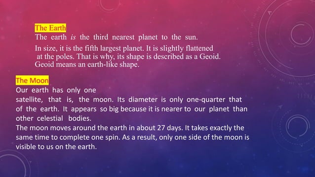 PPT CLASS 6TH SST . Solar system and the Earth | PDF