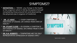 PPT CLASSIFICATION of symptoms in homoeo | PPTX