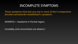 PPT CLASSIFICATION of symptoms in homoeo | PPTX