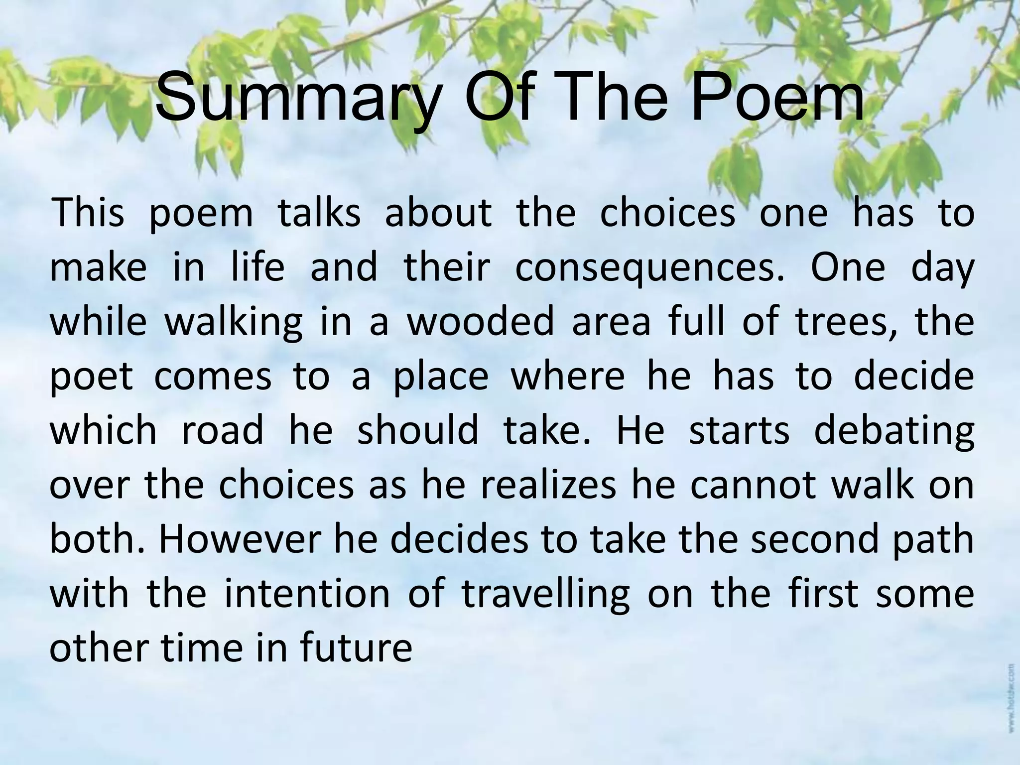 PPT Class IX THE ROAD NOT TAKEN.pptx