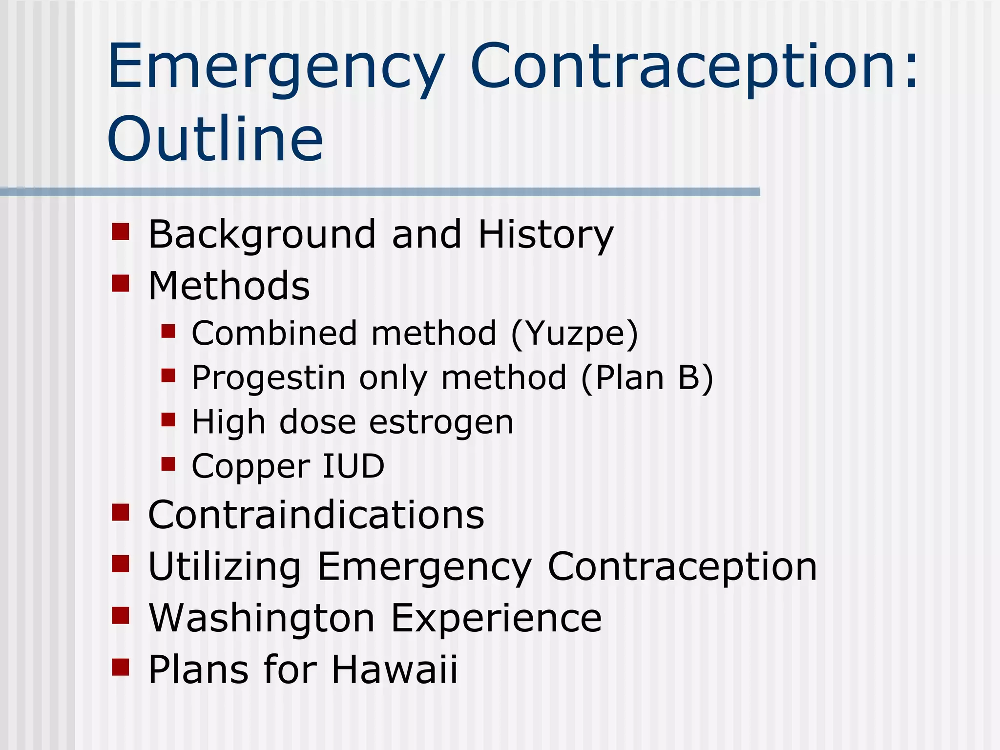 Emergency Contraception | PPT