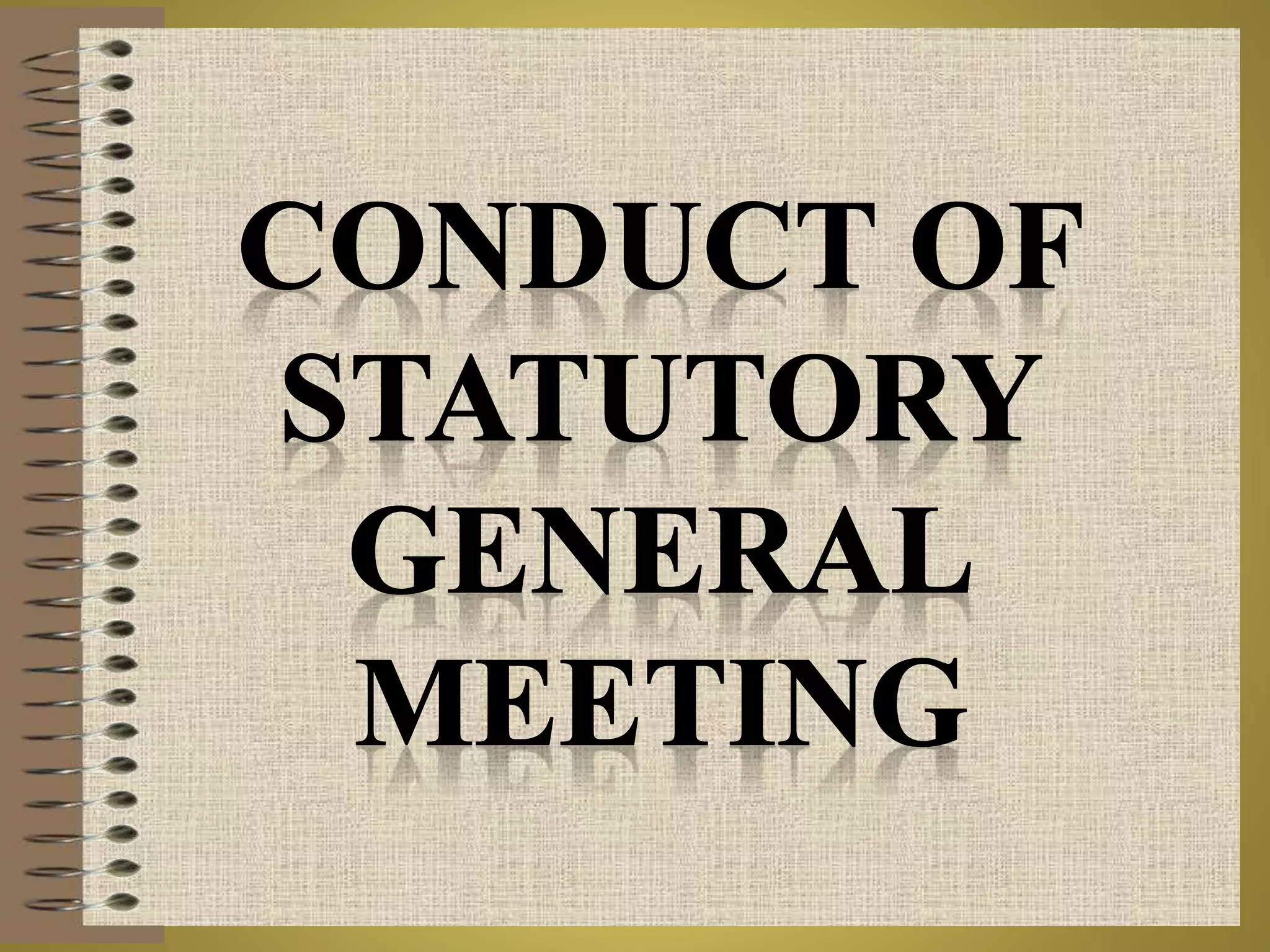 Statutory General Meeting | PPTX
