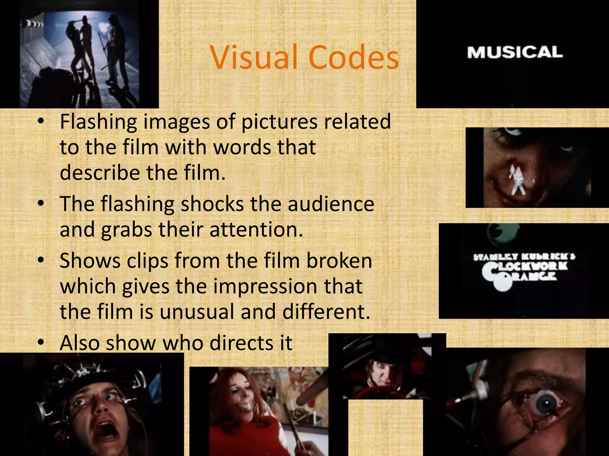 MS2 Media Production Process - Clockwork Orange | PPT