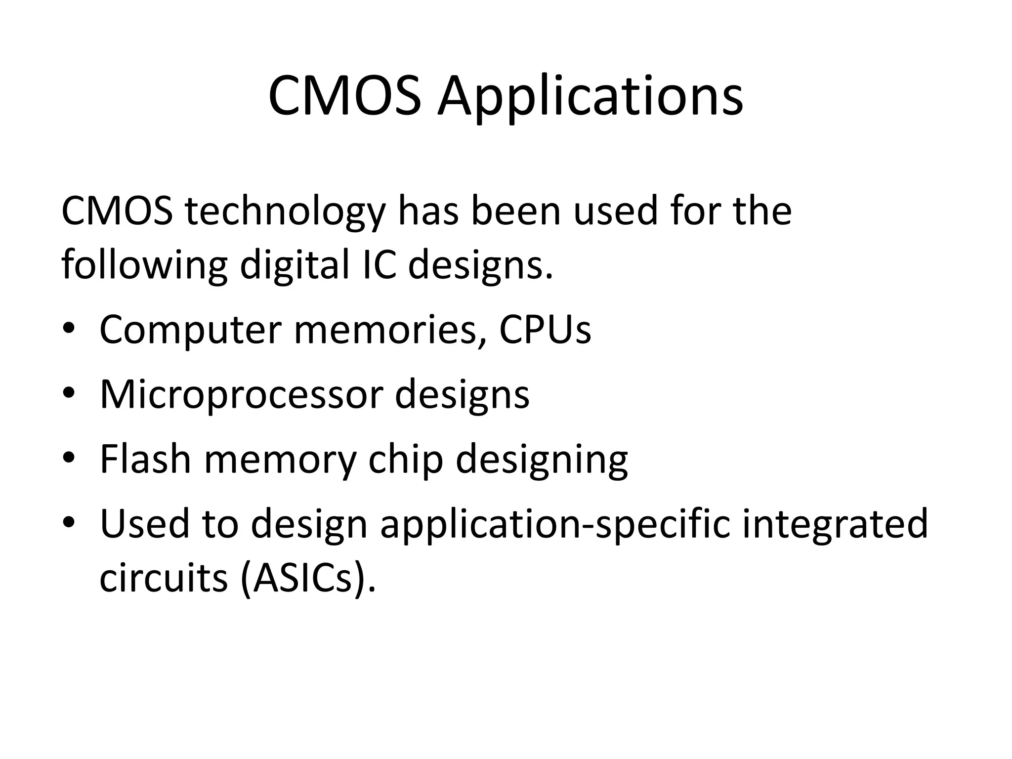 PPT CMOS.pptx | Consumer Electronics | Technology & Computing