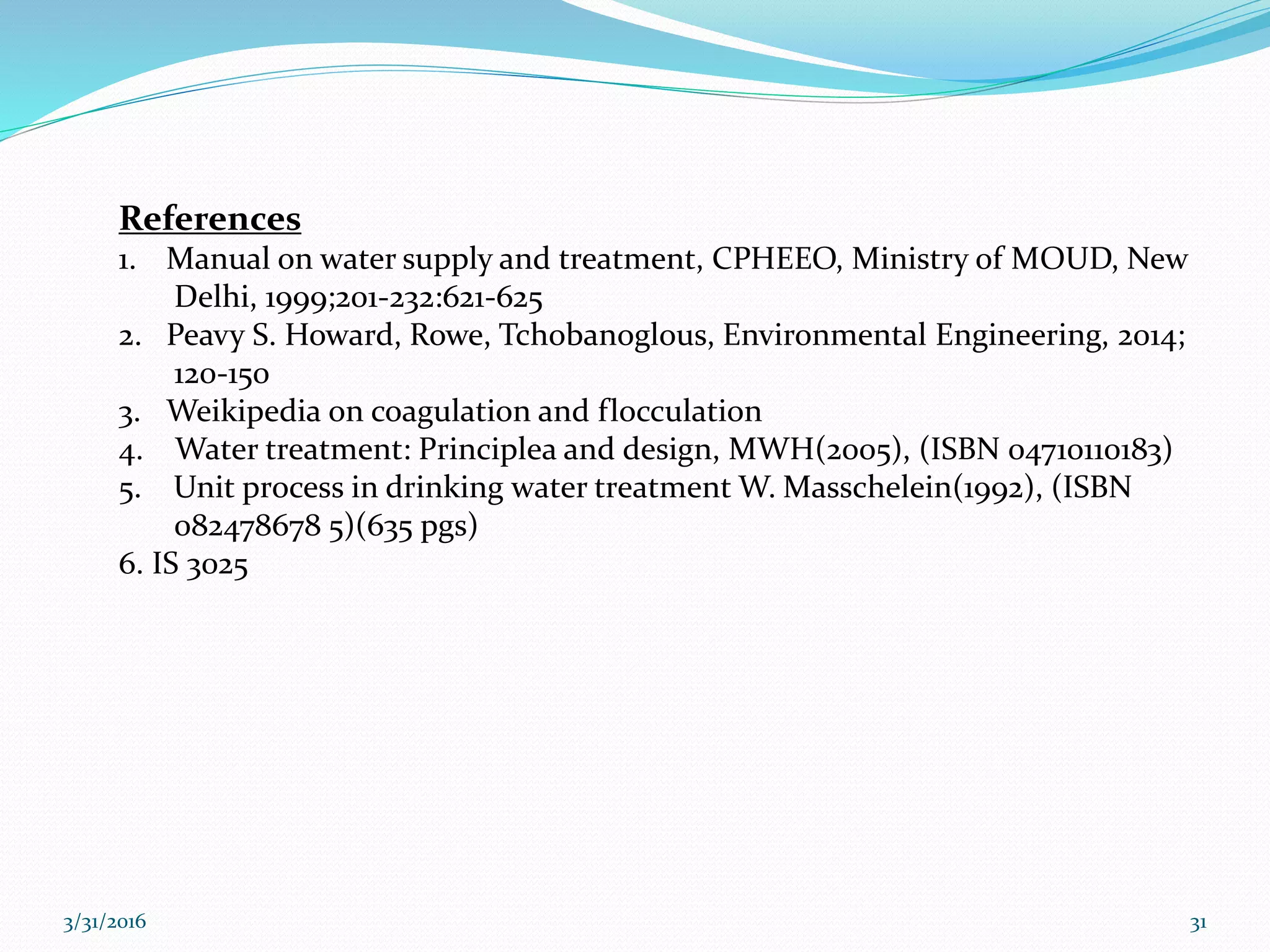 Ppt coagulation and flocculation | PPTX