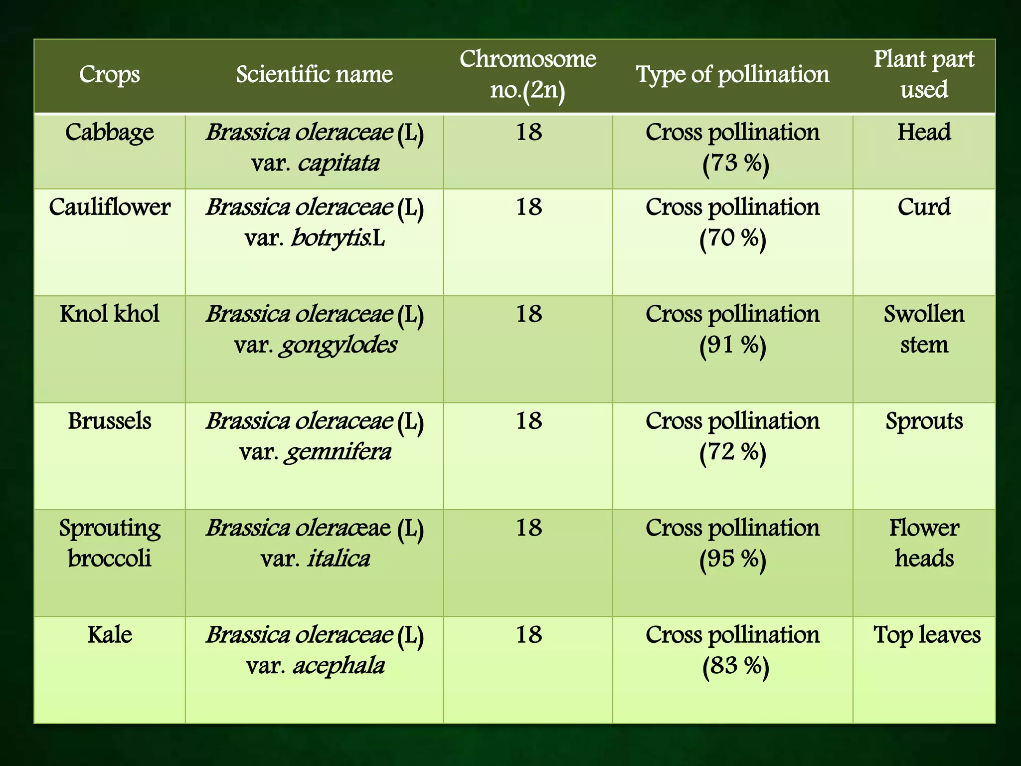 Ppt cole crops | PPTX