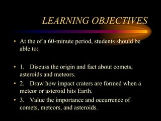 PPT Comets Asteroids Meteoroids.ppt