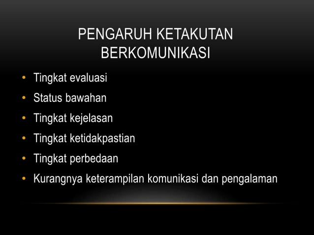 communication apprehension | PPTX