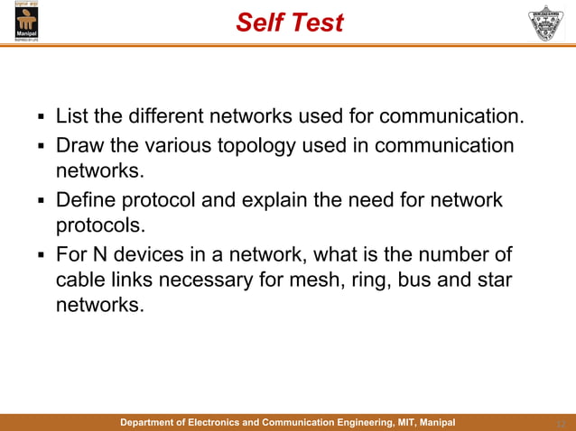 Electronics PPT Communication Networks.pdf | Computer Networking | Computing