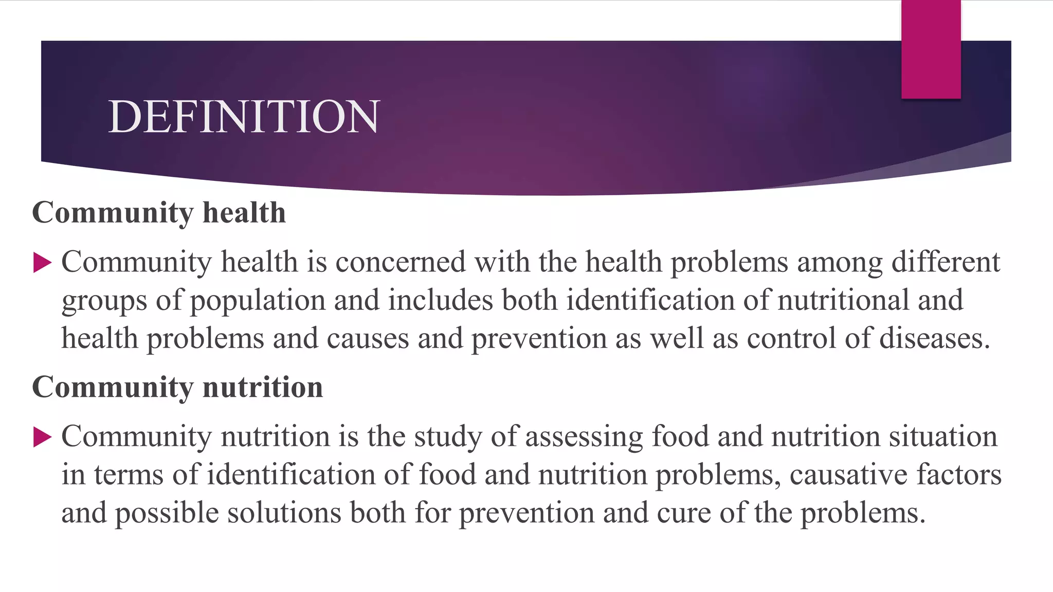 ppt Community nutrition | PPTX