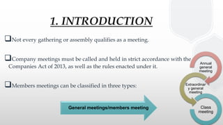 Case laws related to convening of members meeting. | PPTX