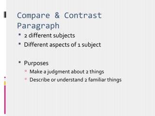 Compare & Contrast Writing | PPT
