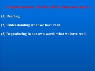 B. A. SEM - III - Comprehension | PPT