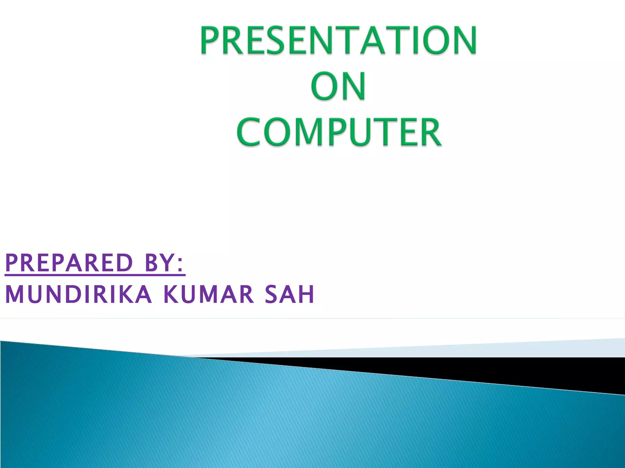 Introduction of computer | PPT | Data Storage and Warehousing | Computing