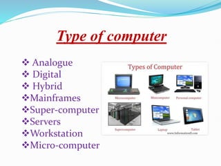 Powerpoint presentation on Basic Knowledge of Computers | PPTX ...