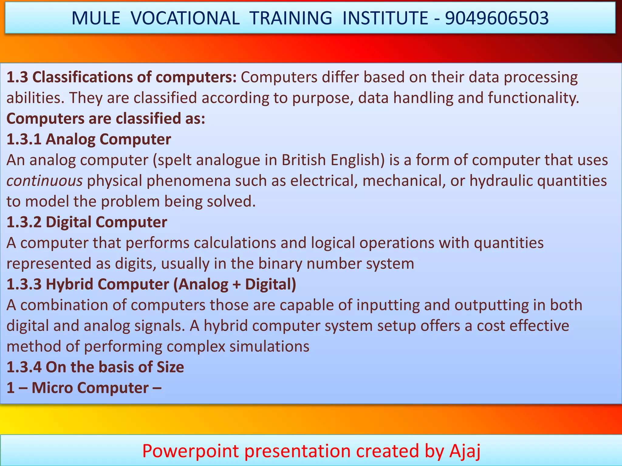 Ppt computer by ajaj | PPTX | Computing | Technology & Computing