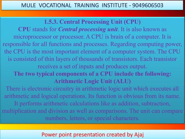 Ppt computer by ajaj | PPTX | Computing | Technology & Computing