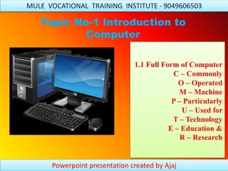 Ppt computer by ajaj | PPT