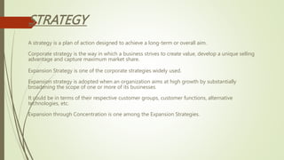 PPT Concentration Strategies, Strategic management | PPTX