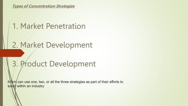 PPT Concentration Strategies, Strategic management | PPTX | Marketing ...