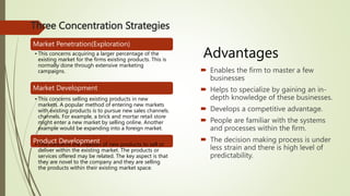 PPT Concentration Strategies, Strategic management | PPTX