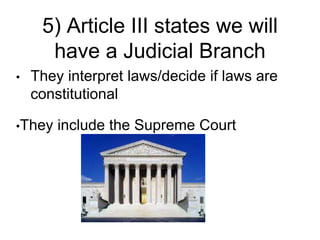 Ppt constitution review and intro to the bill of rights | PPTX