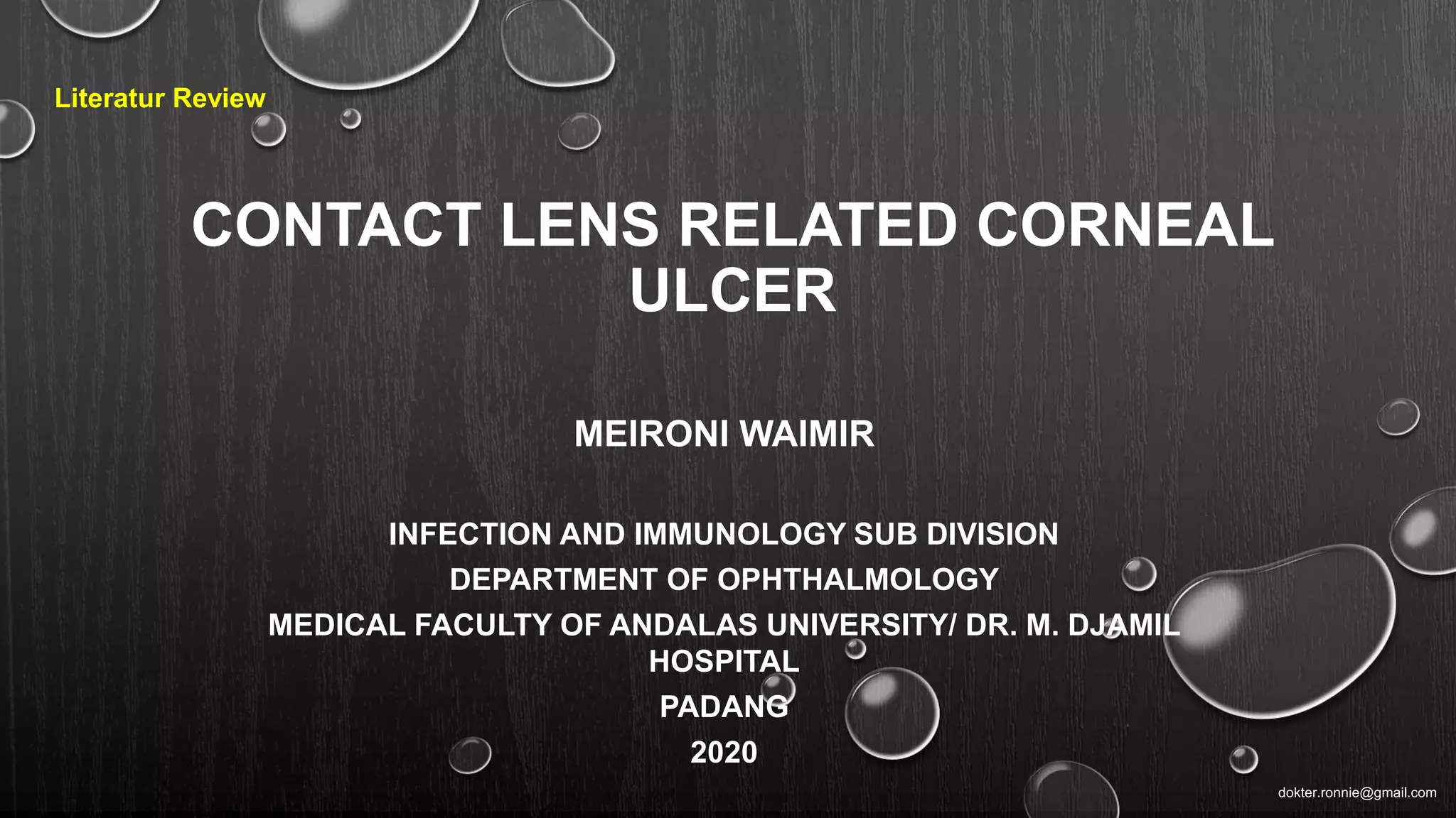 Ppt contact lens induced corneal ulcer | PPTX