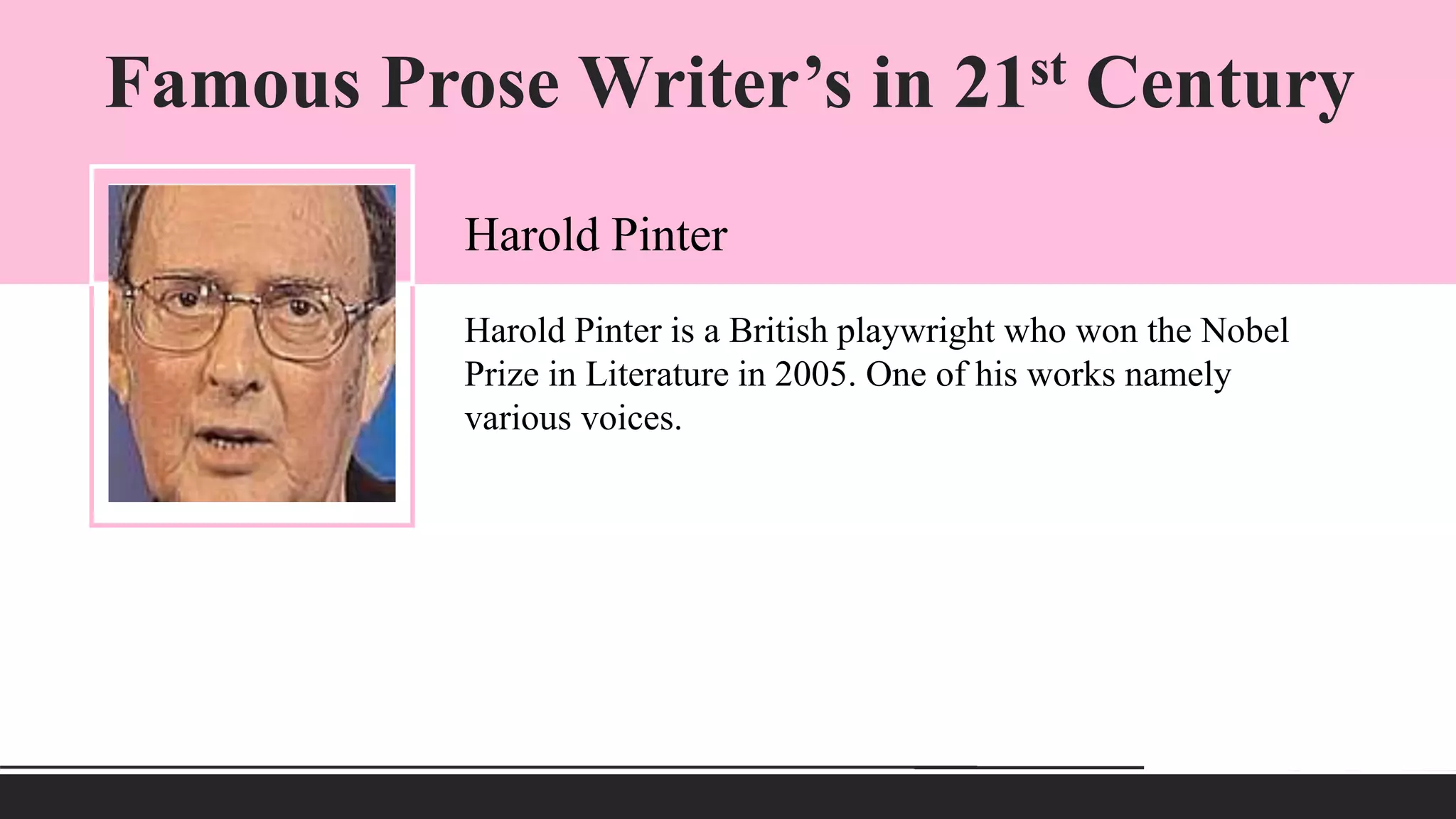 Contemporary British Prose in 21st century | PPTX