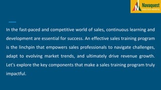 Mastering Success: Key Components of an Effective Sales Training ...