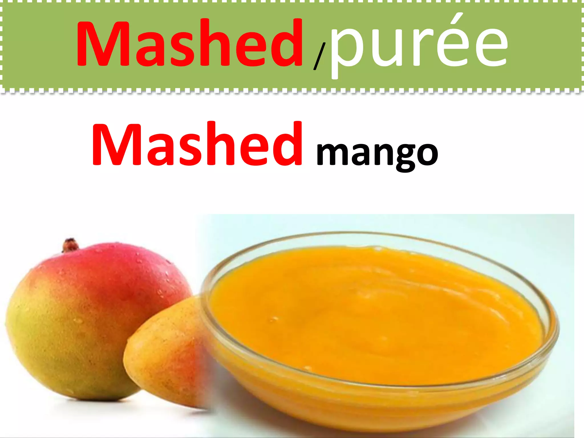 Les adjectifs en anglais décrivant la nourriture. | PPT