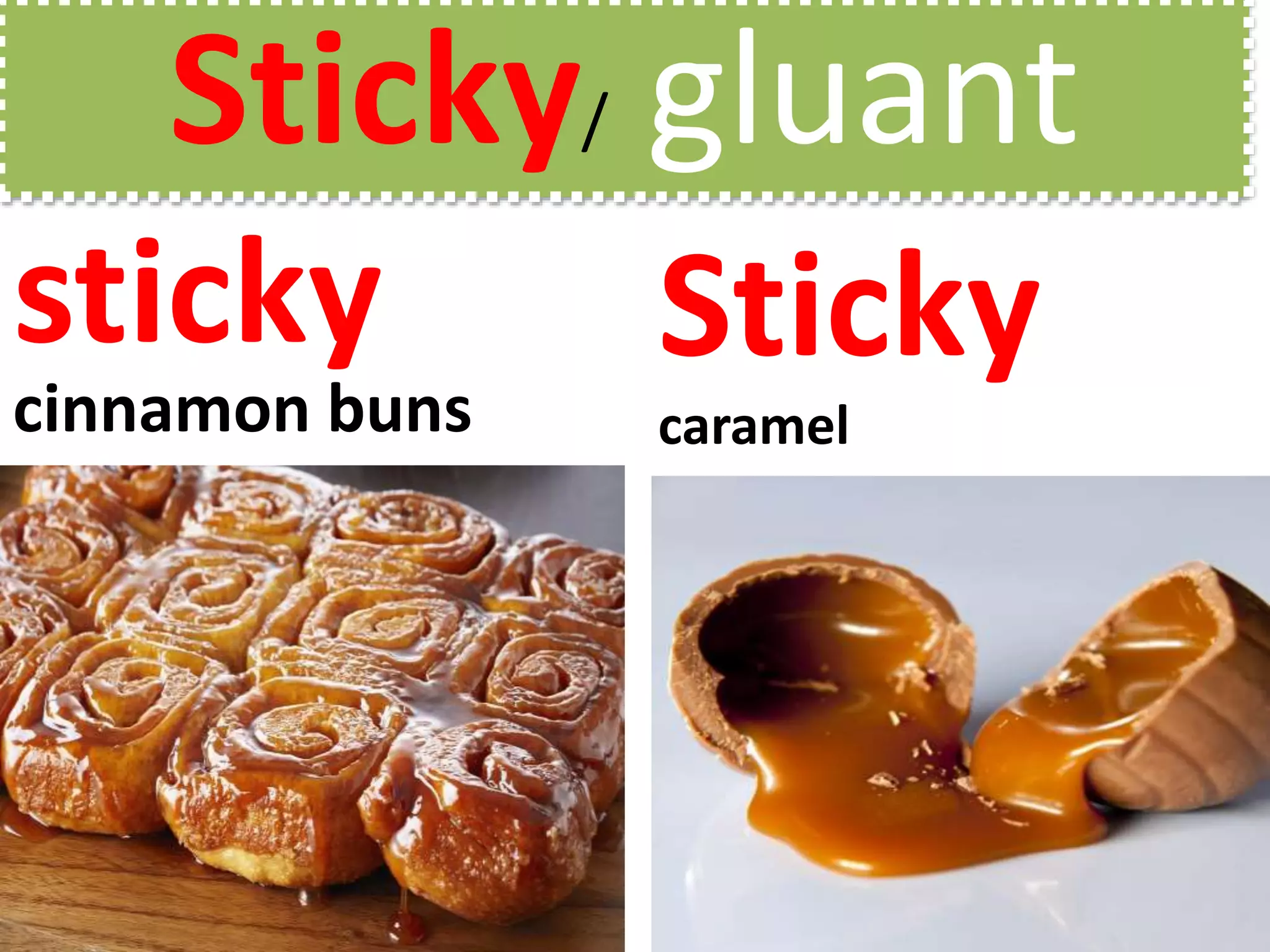 Les adjectifs en anglais décrivant la nourriture. | PPT