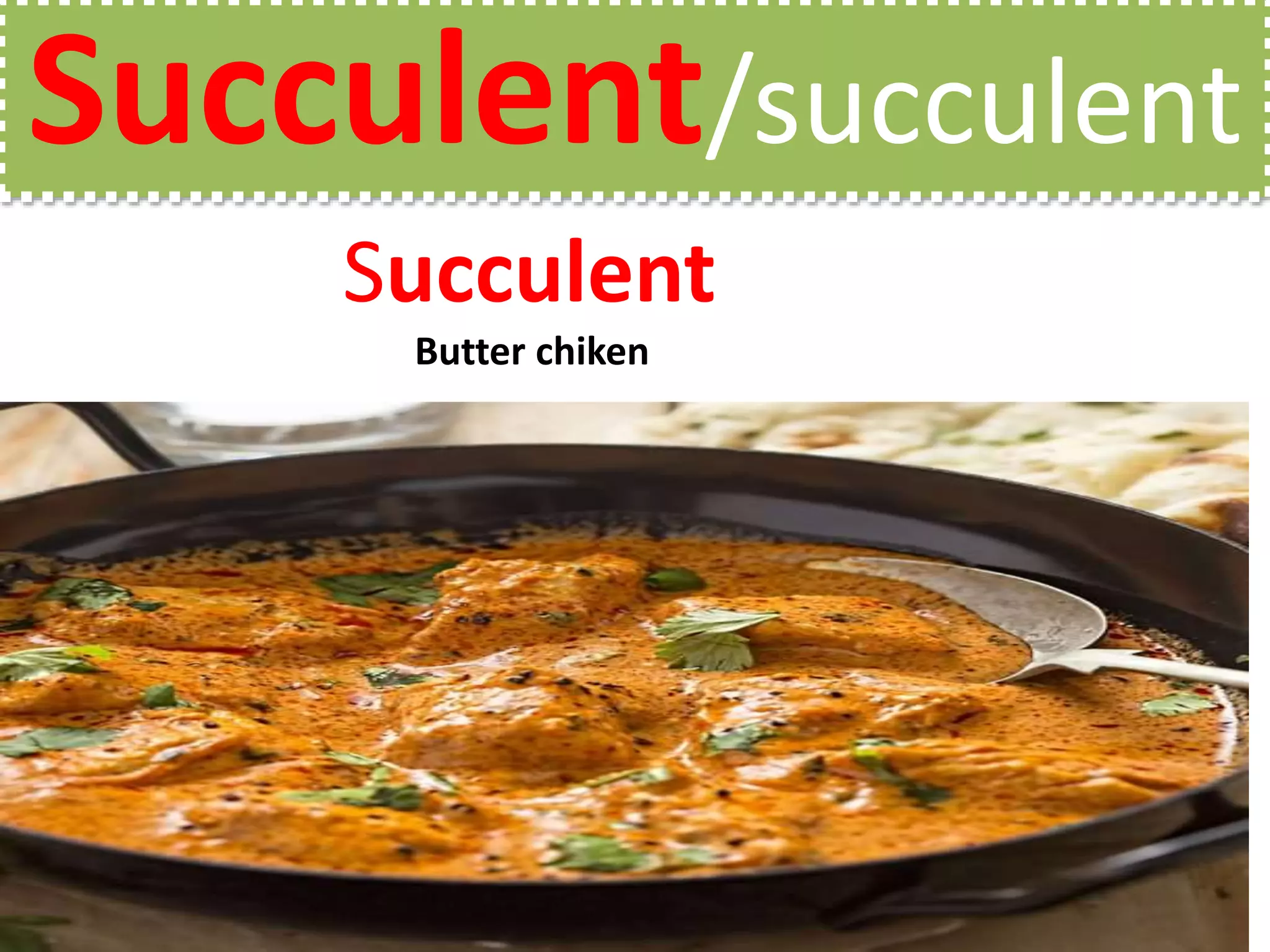 Les adjectifs en anglais décrivant la nourriture. | PPT