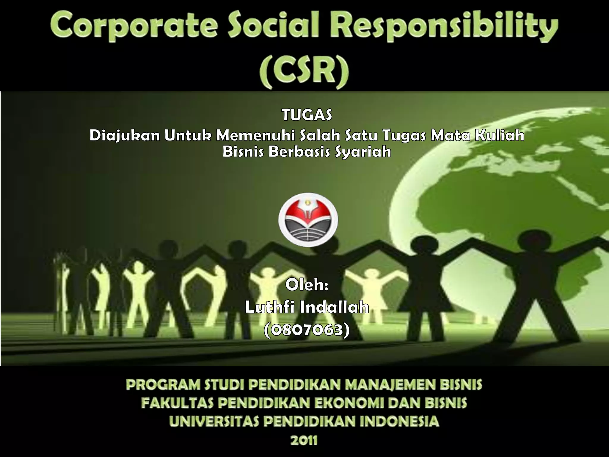 Ppt corporate social responsibility (csr) | PPTX