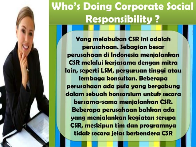 Ppt corporate social responsibility (csr) | PPTX