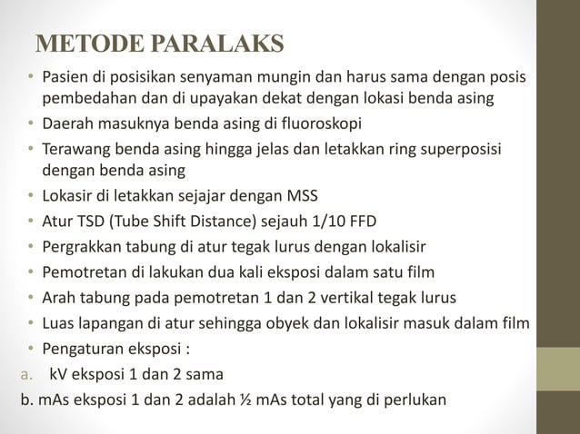 Teknik Radiografi 3 Pemeriksaan Benda Asing (corpus alienum) | PPTX