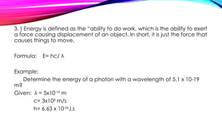 SCIENCE 10 PPT- Compare the relative wavelengths | PPTX
