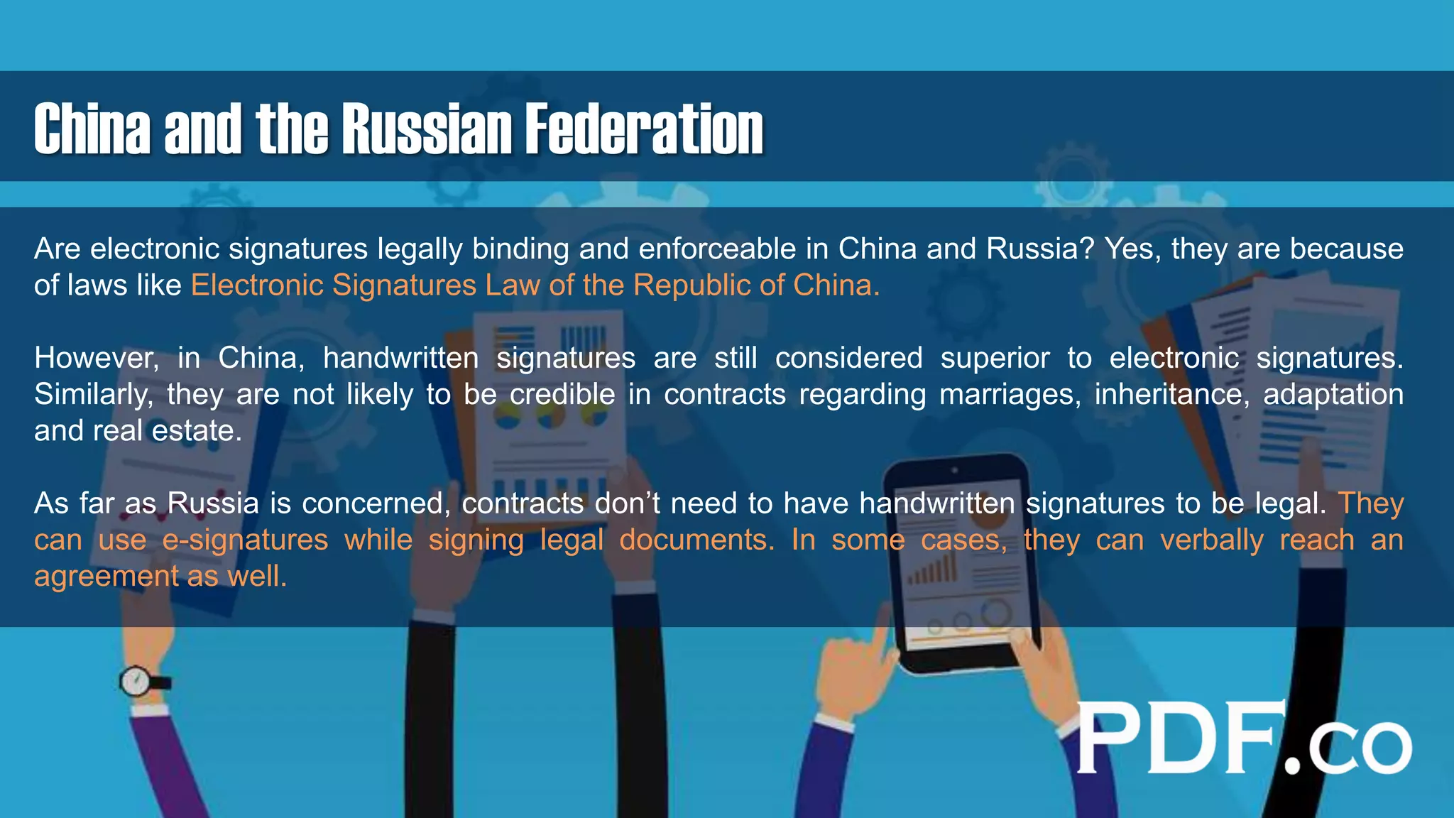 Countries that have made electronic signatures legal | PPT