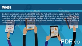 Countries that have made electronic signatures legal | PPT
