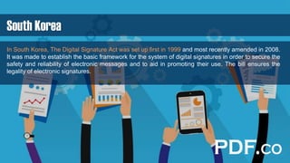 Countries that have made electronic signatures legal | PPTX