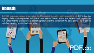 Countries that have made electronic signatures legal | PPT