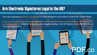 Countries that have made electronic signatures legal | PPTX