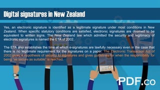 Countries that have made electronic signatures legal | PPTX