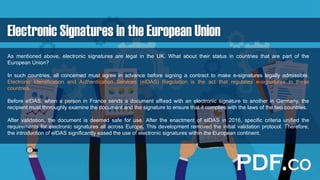 Countries that have made electronic signatures legal | PPT