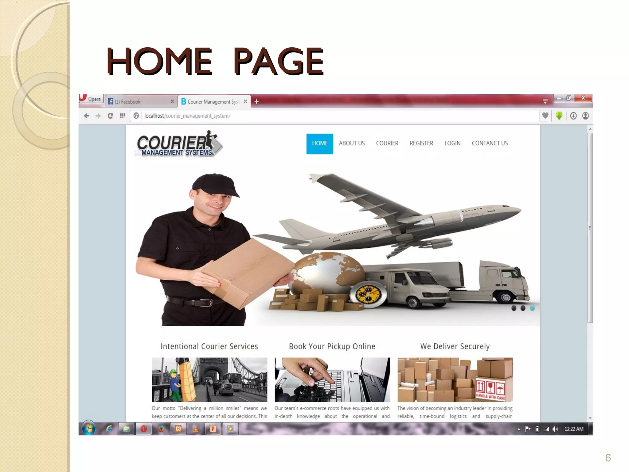 Courier Management System By Mukesh | PPT