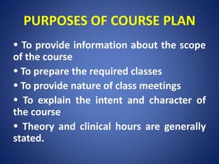 course plan | PPTX