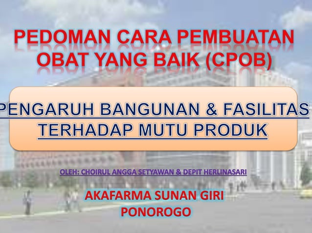 Ppt CPOB Bangunan dan Fasilitas | PPTX