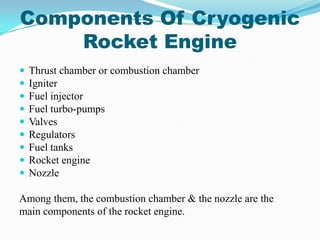 cryogenic rocket engine | PPTX
