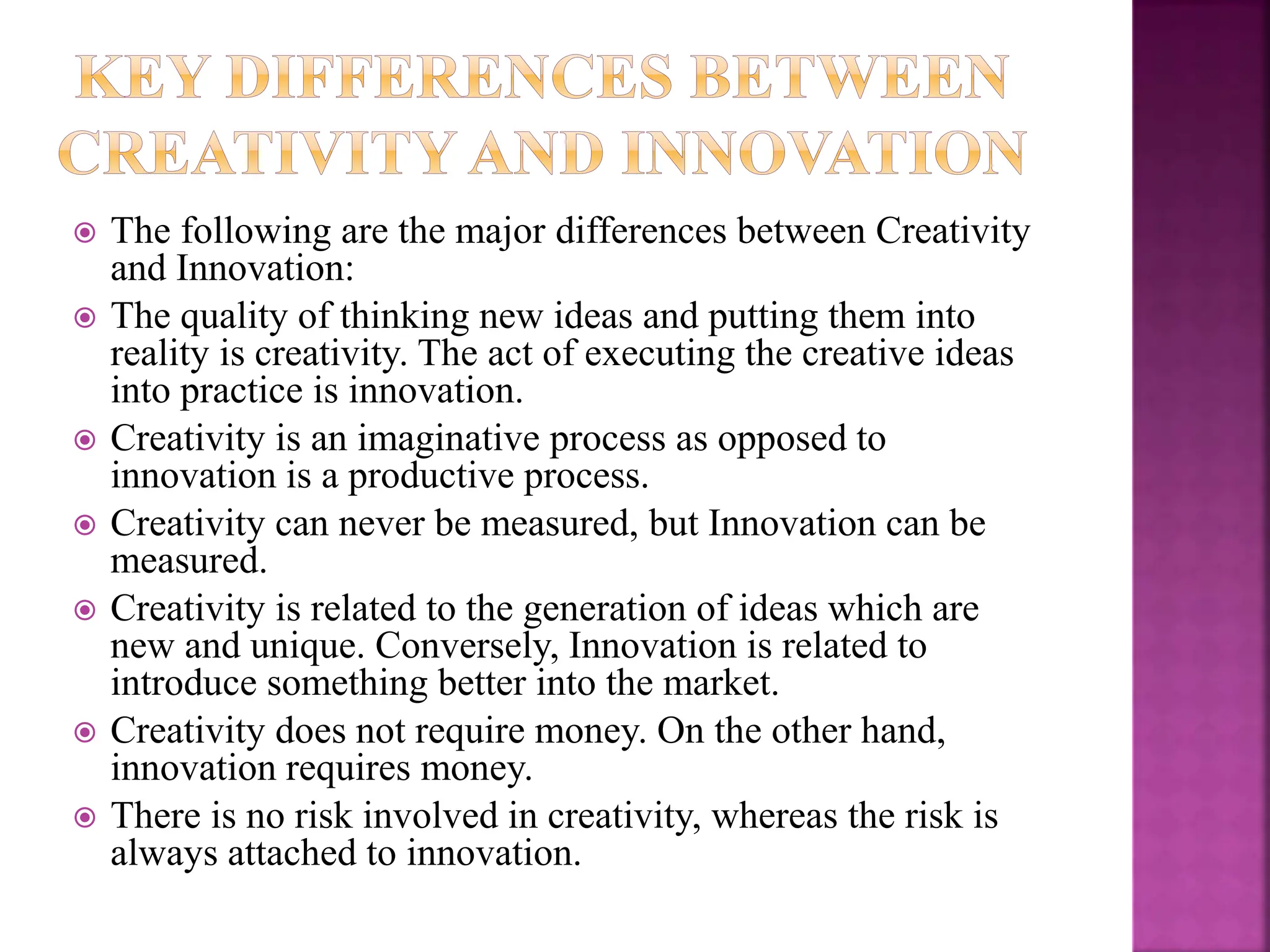 Creativity & Innovation in management Skill | PPT