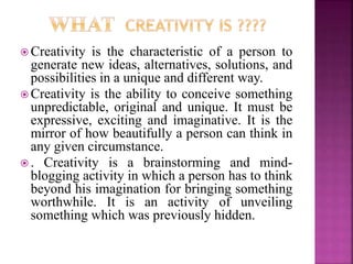 Creativity & Innovation in management Skill | PPTX
